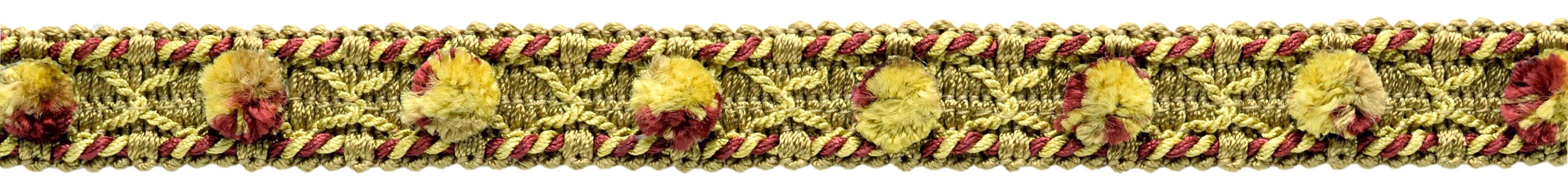 3/4" (1.5cm) Ellora Collection Fancy Gimp Braid Trim with Poms ...