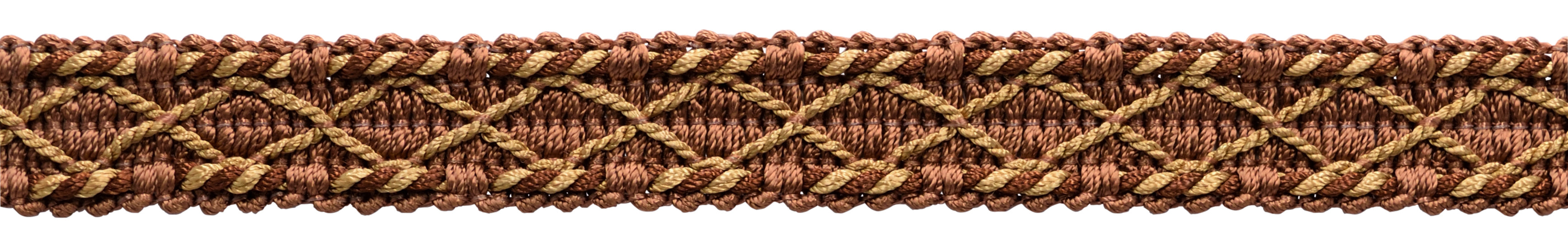 3/4" (1.5cm) Fancy Gimp Braid Trim # 0075ST, Blonde Brown #PR03 ...