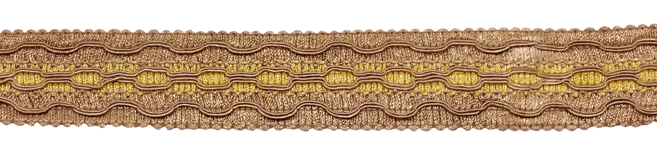 1 3/4" (4cm) Decorative Wide Gimp Braid Trim # 0175WB, Bronze Gold ...